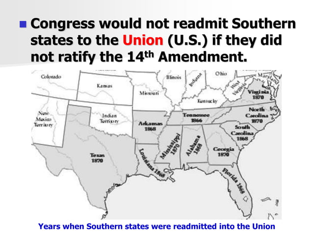 Reconstruction Early Years and Reconstruction Amendments.ppt