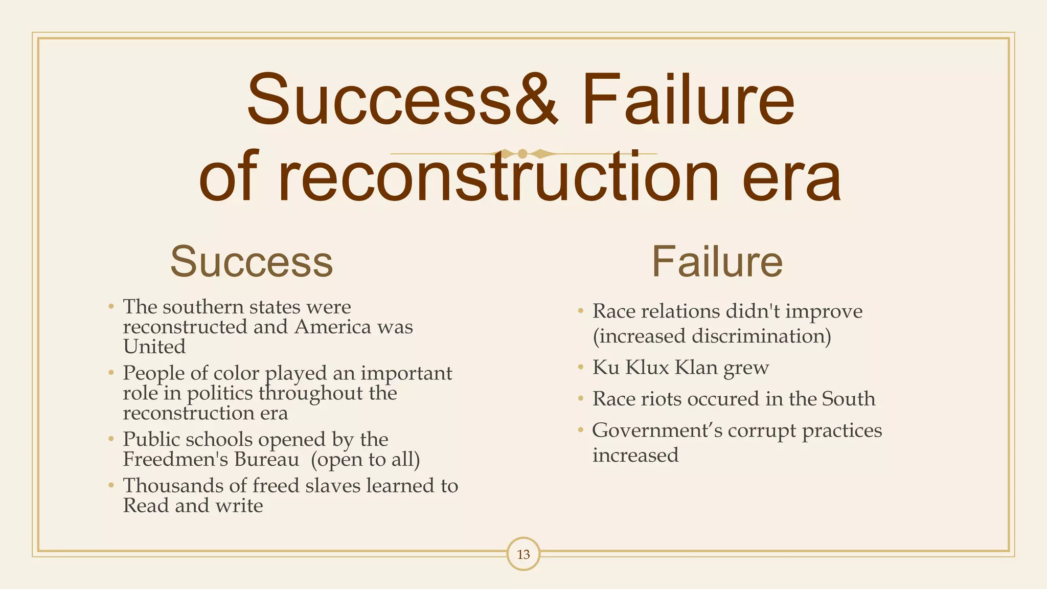 Reconstruction era | PPTX