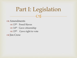 Reconstructing the American South | PPTX