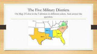 Reconstruction in the south | PPTX