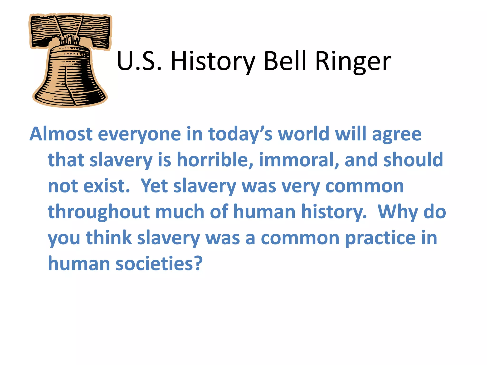 Reconstruction lesson 1 slavery | PPTX | Crime & Harmful Acts to ...