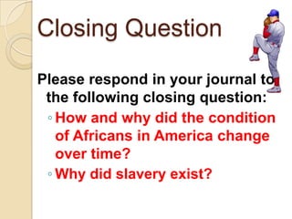 Reconstruction lesson 1 slavery | PPTX | Crime & Harmful Acts to ...