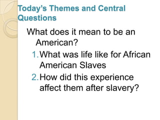 Reconstruction lesson 1 slavery | PPTX | Crime & Harmful Acts to ...