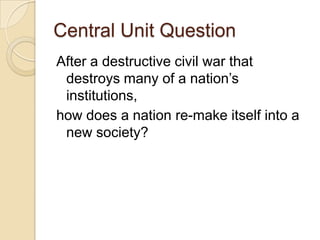 Reconstruction lesson 7 evaulation | PPTX