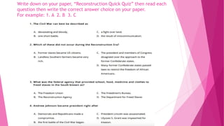 Reconstruction main events ppt | PPTX