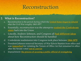 Reconstruction Notes | PPT