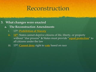 Reconstruction Notes | PPT