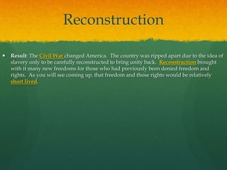 Reconstruction Notes | PPTX