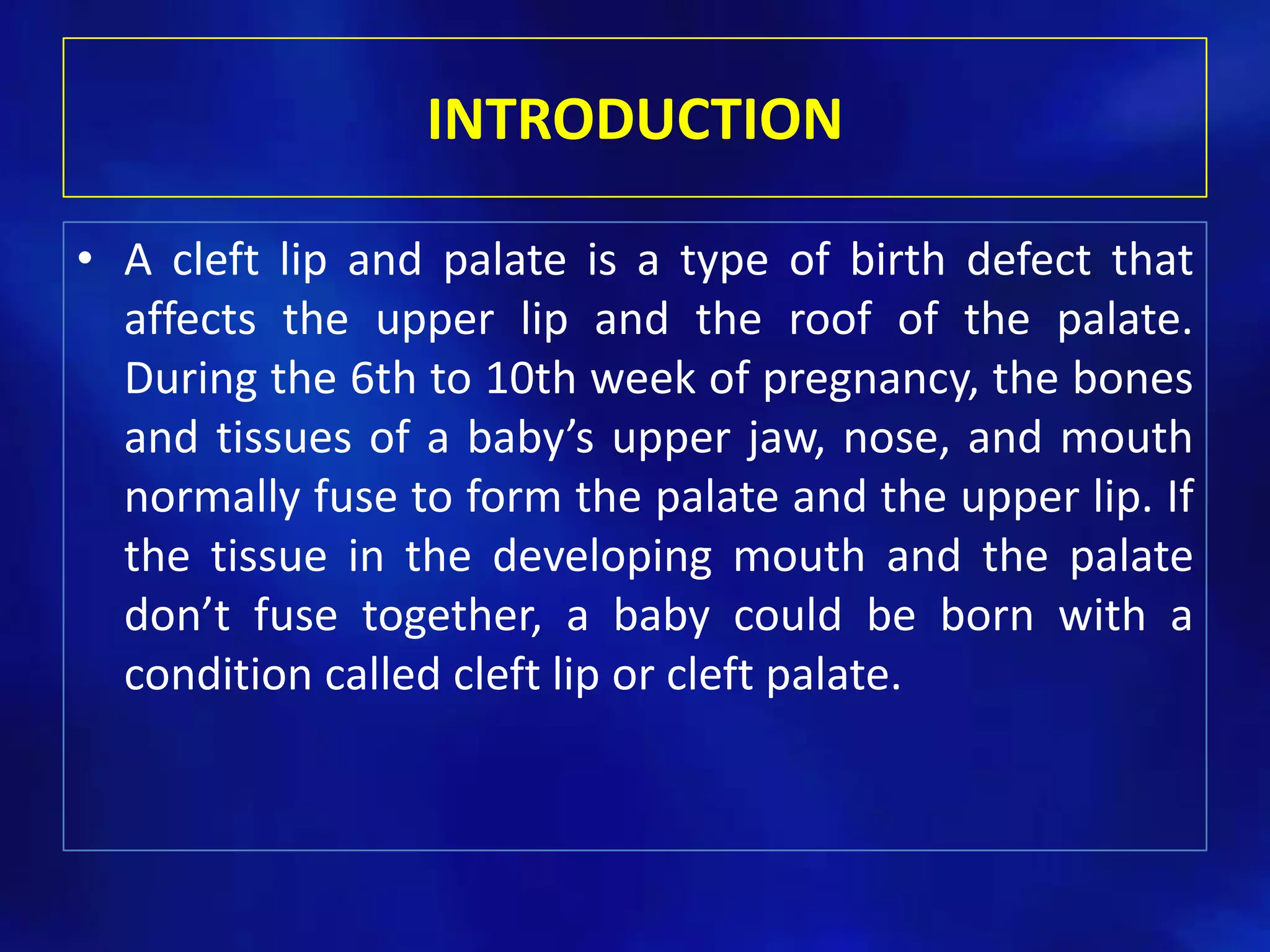 Reconstruction of cleft lip and palate defect | PPTX