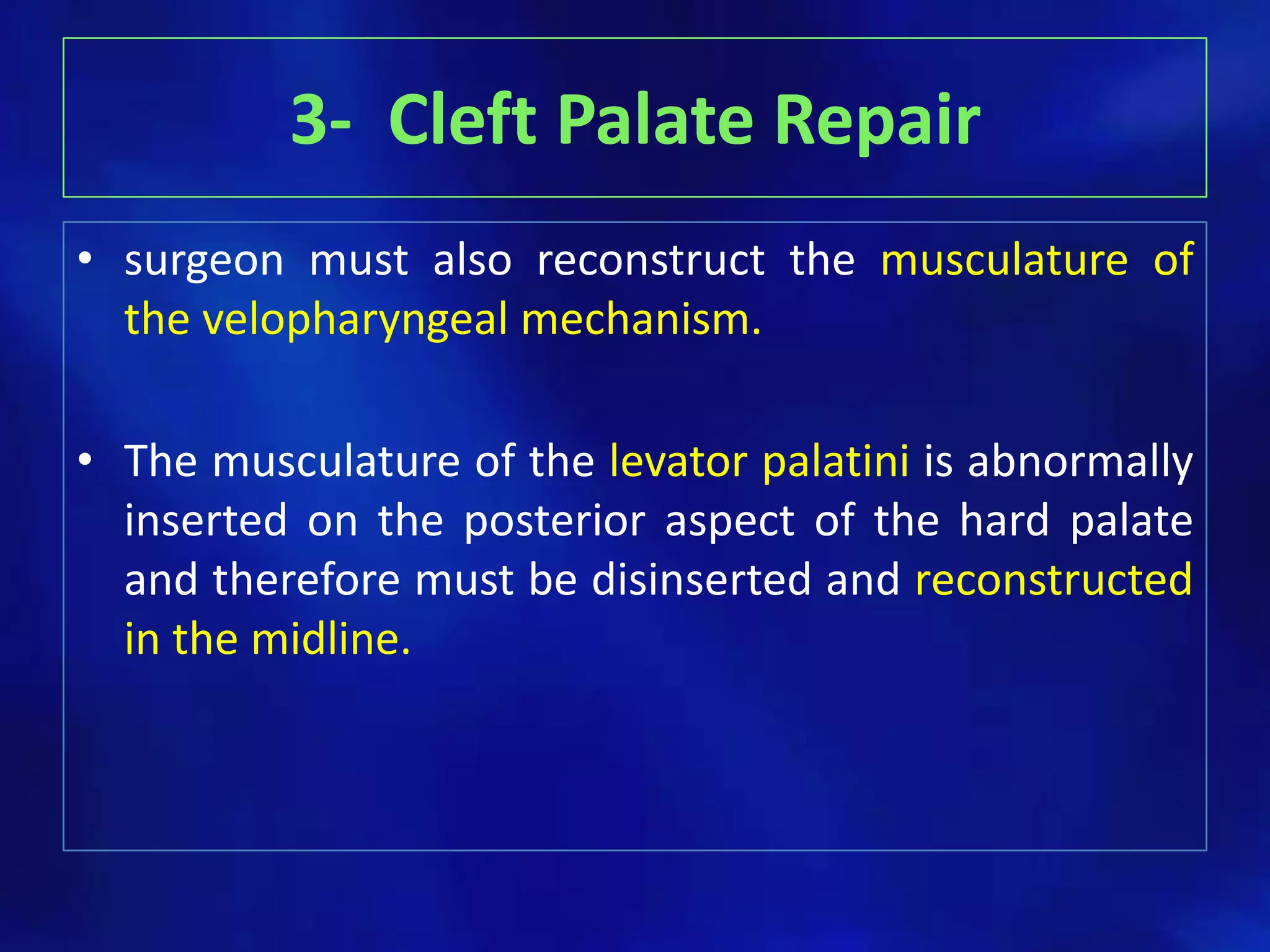 Reconstruction of cleft lip and palate defect | PPTX