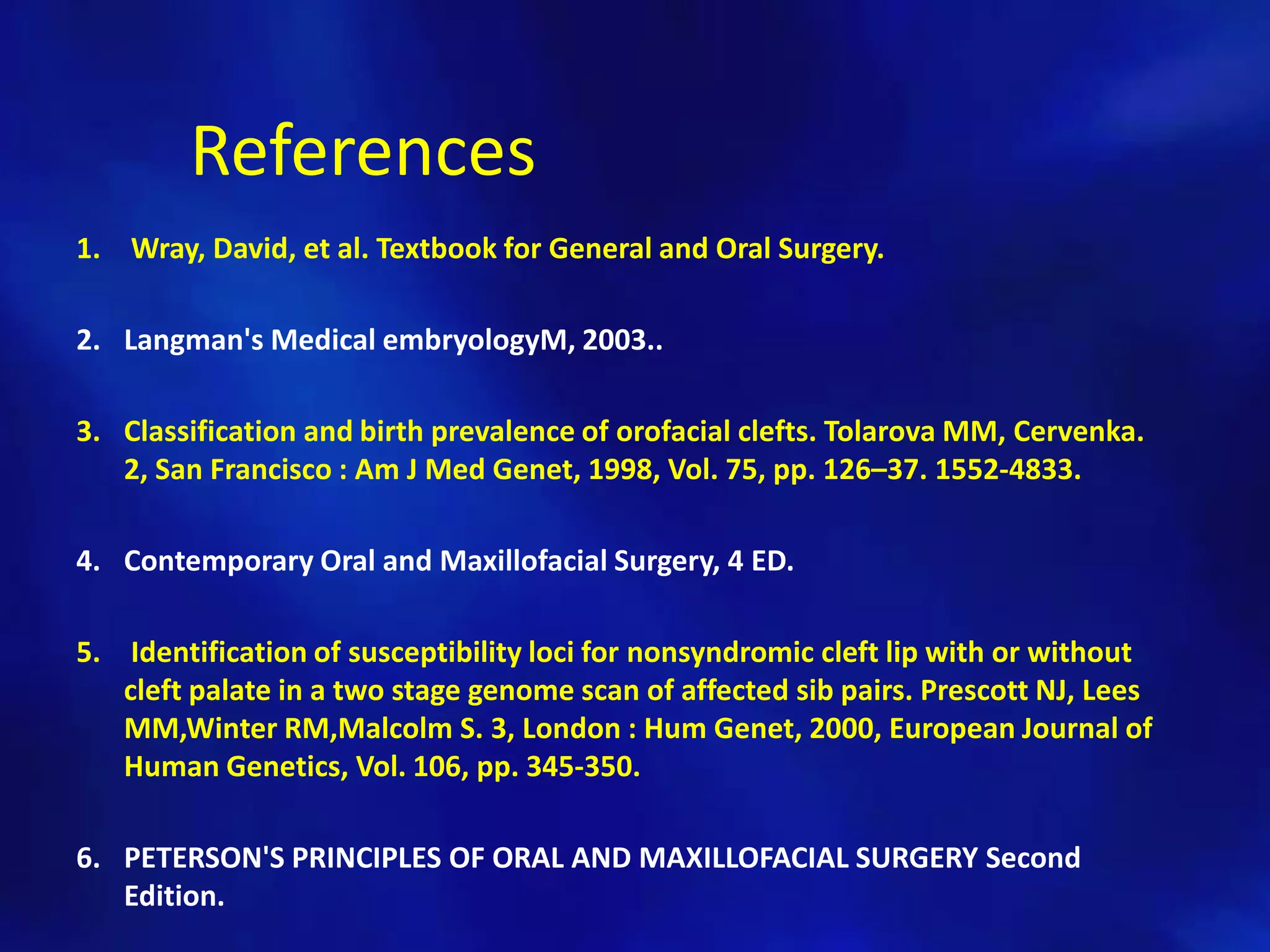 Reconstruction of cleft lip and palate defect | PPTX