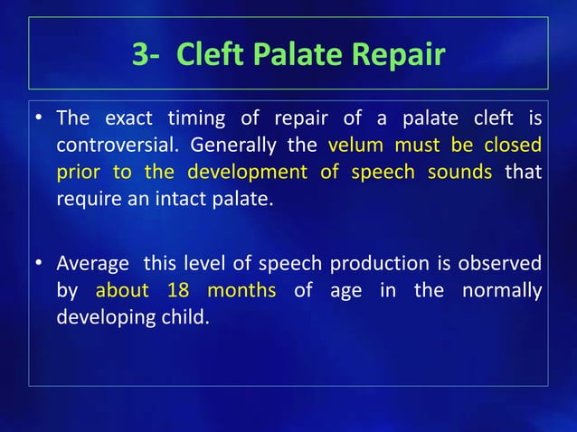 Reconstruction of cleft lip and palate defect | PPTX | Ear, Nose and Throat Conditions ...