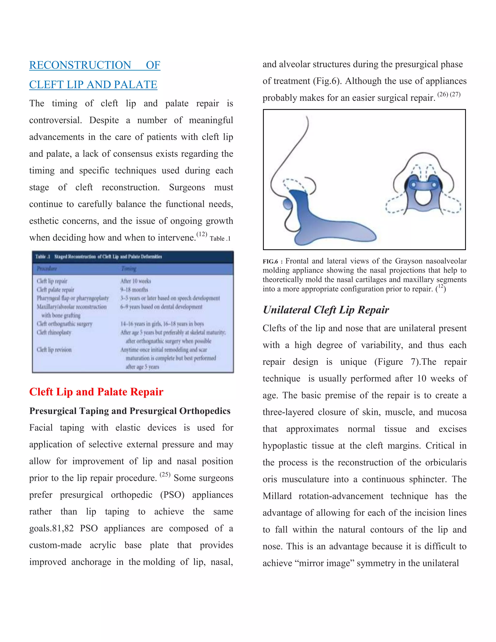 Article of Reconstruction of cleft lip and palate defect | PDF