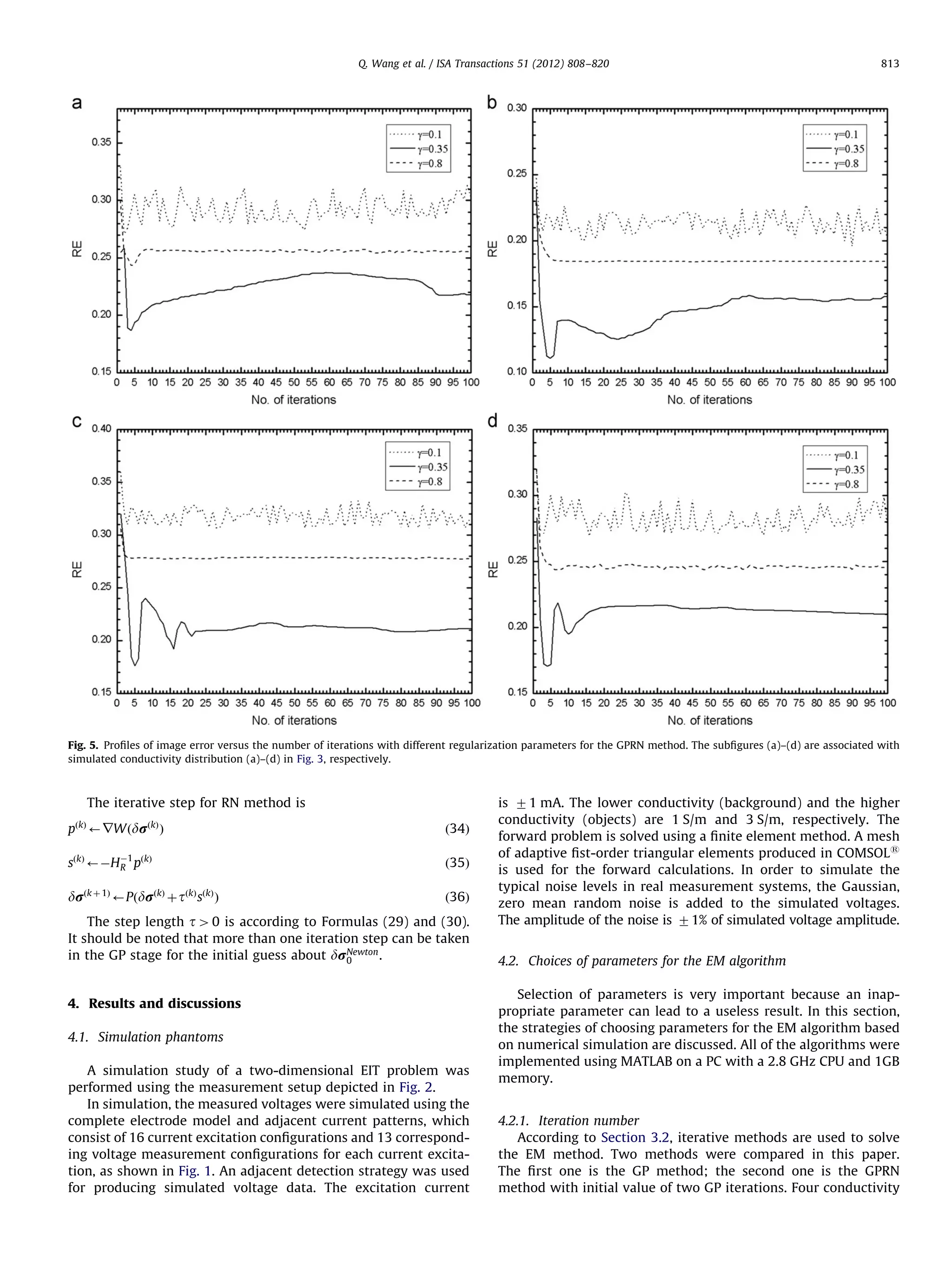 Reconstruction of electrical impedance tomography images based on the expectation maximum method ...