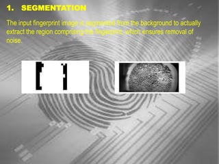 Reconstruction of fingerprints | PPT