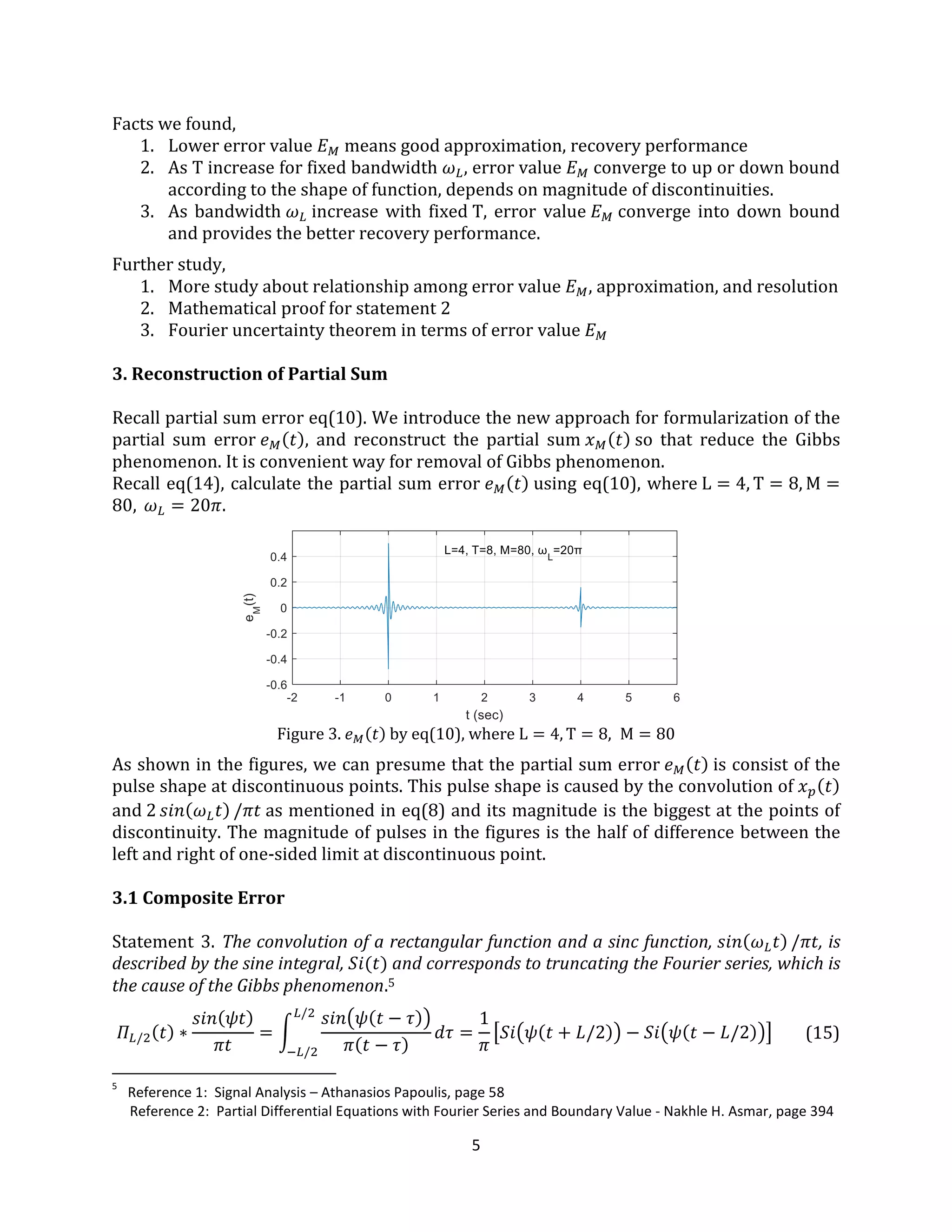 Reconstruction of partial sum without gibbs phenomenon | PDF