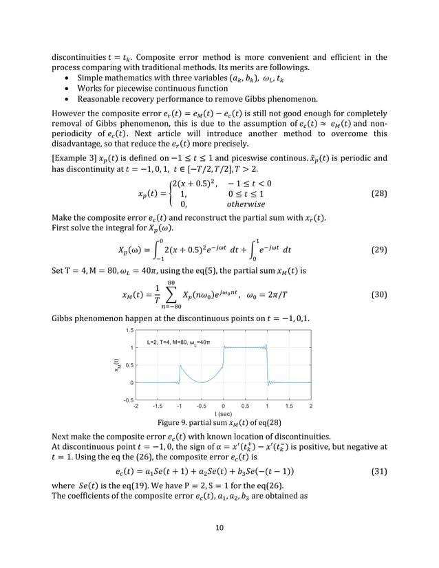 Reconstruction of partial sum without gibbs phenomenon | PDF