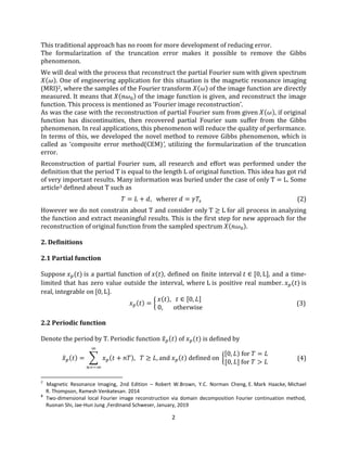Reconstruction of partial sum without gibbs phenomenon | PDF