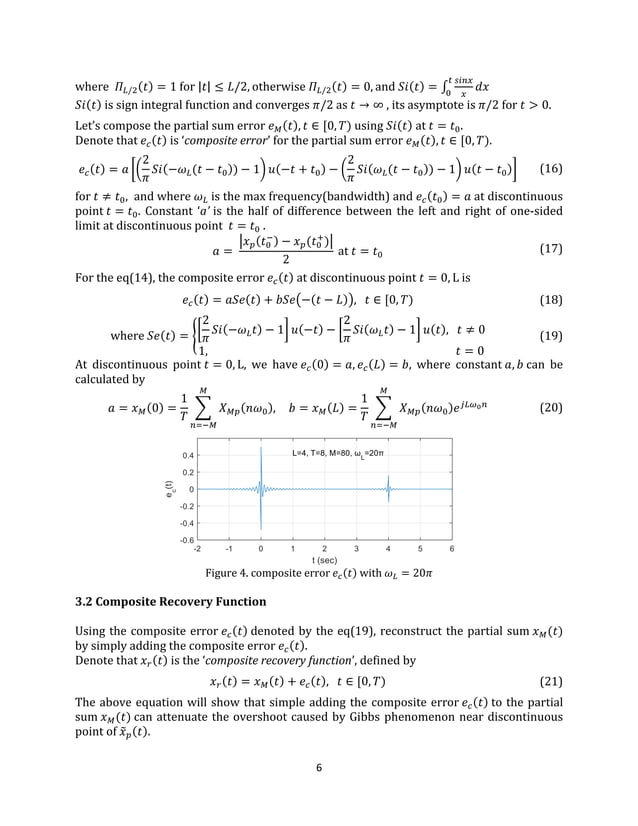 Reconstruction of partial sum without gibbs phenomenon | PDF