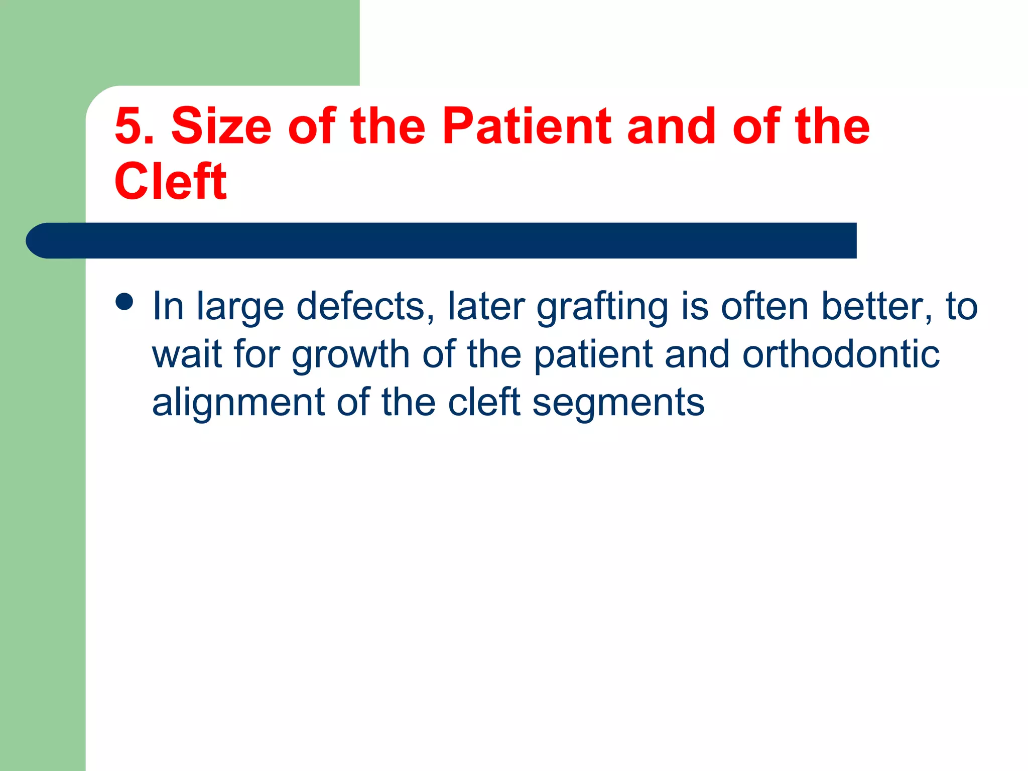 Reconstruction of the alveolar cleft | PPT