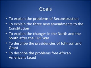 Reconstruction | PPT | Crime & Harmful Acts to Individuals, Society ...