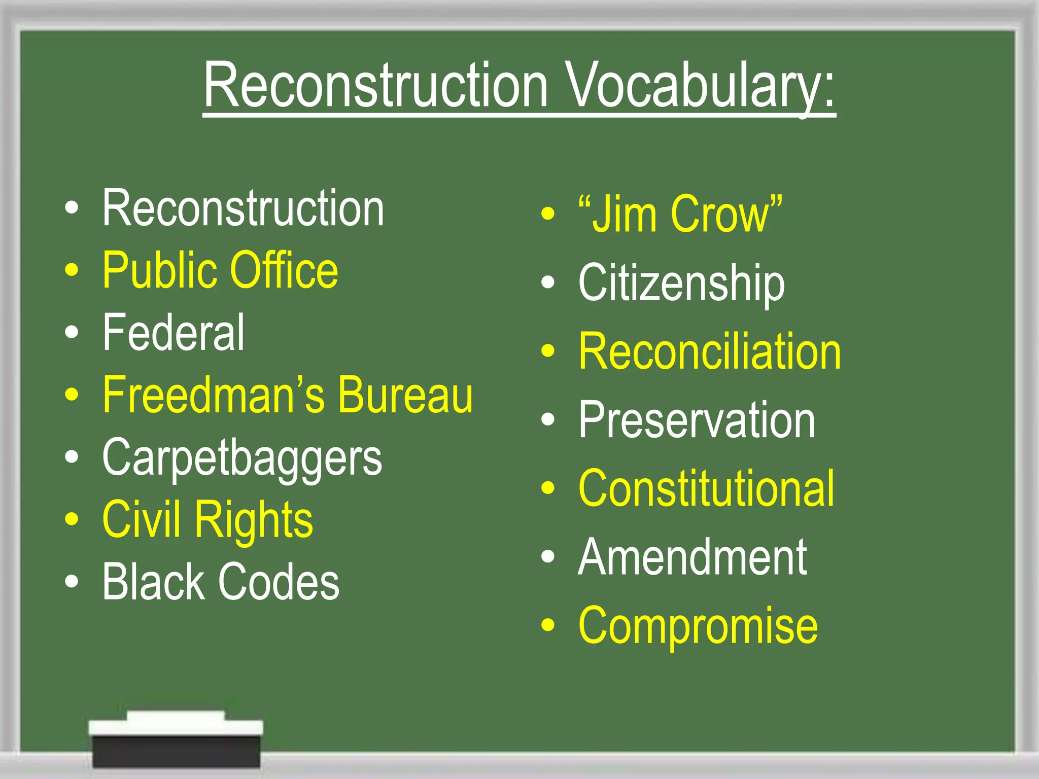 Reconstruction presentation 2014 | PPT