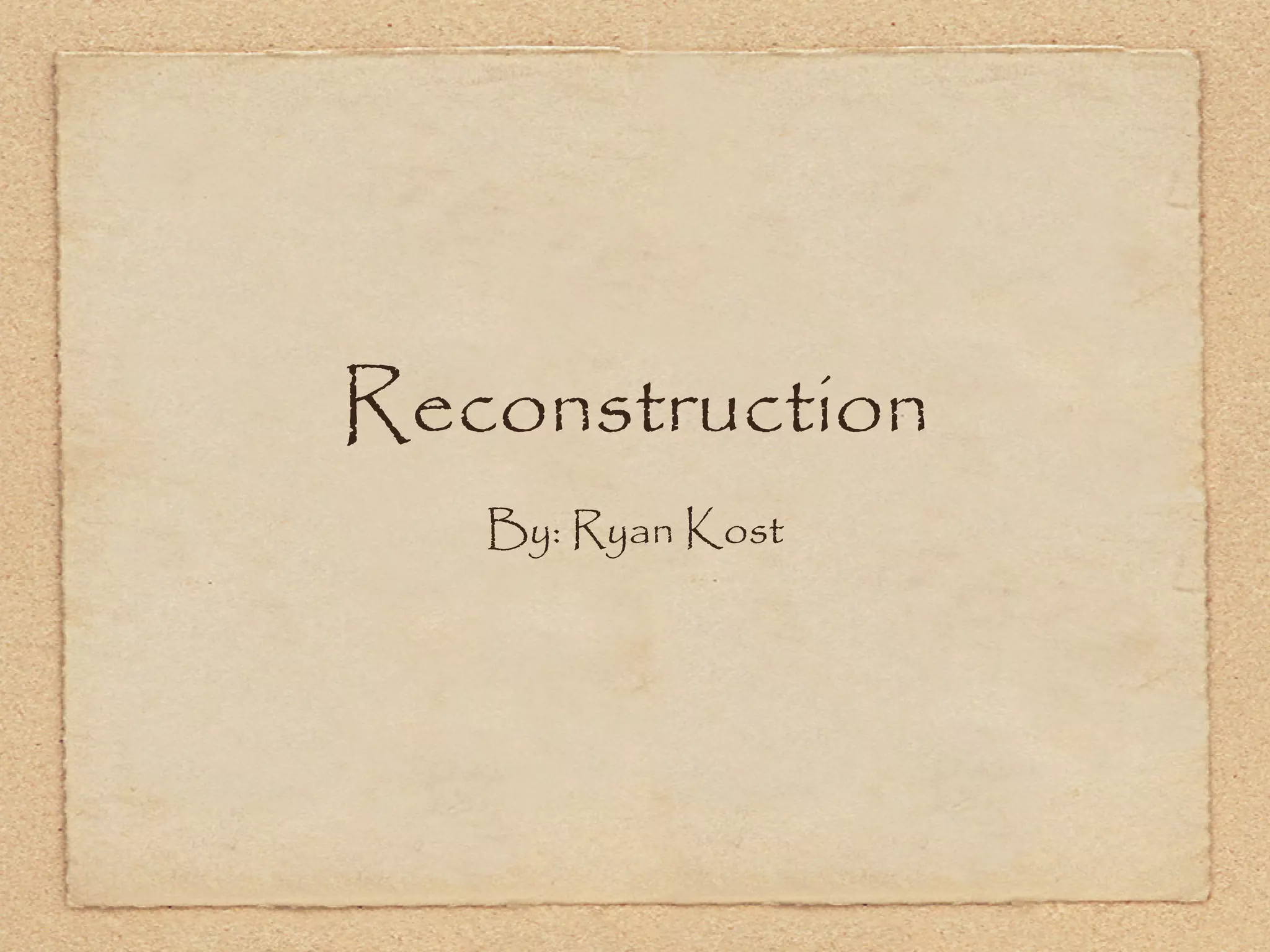Reconstruction project | PPT