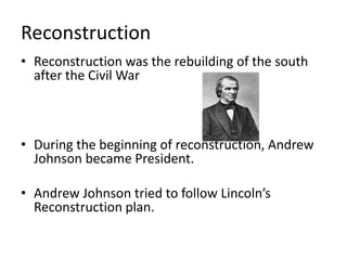 Reconstruction pt. 1 | PPTX
