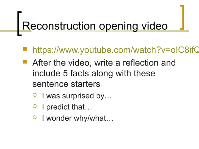 Ch. 12- Reconstruction section #1 | PPT