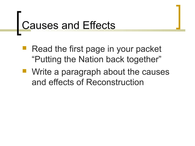 Ch. 12- Reconstruction section #1 | PPT