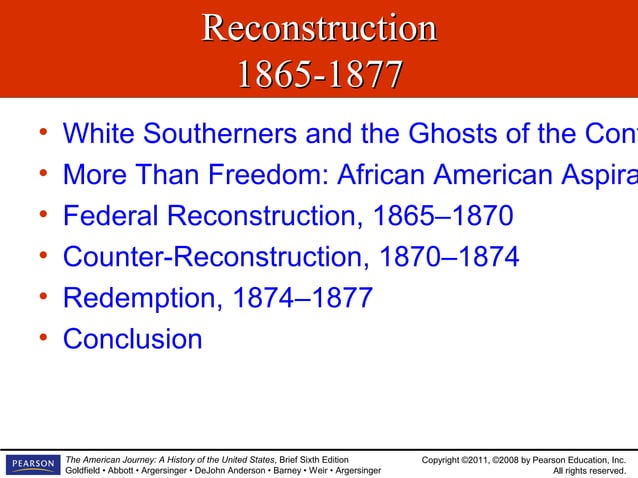 Reconstruction Slideshow Chapter 16 | PPT