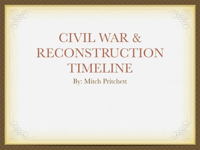 Reconstruction timeline | PPT