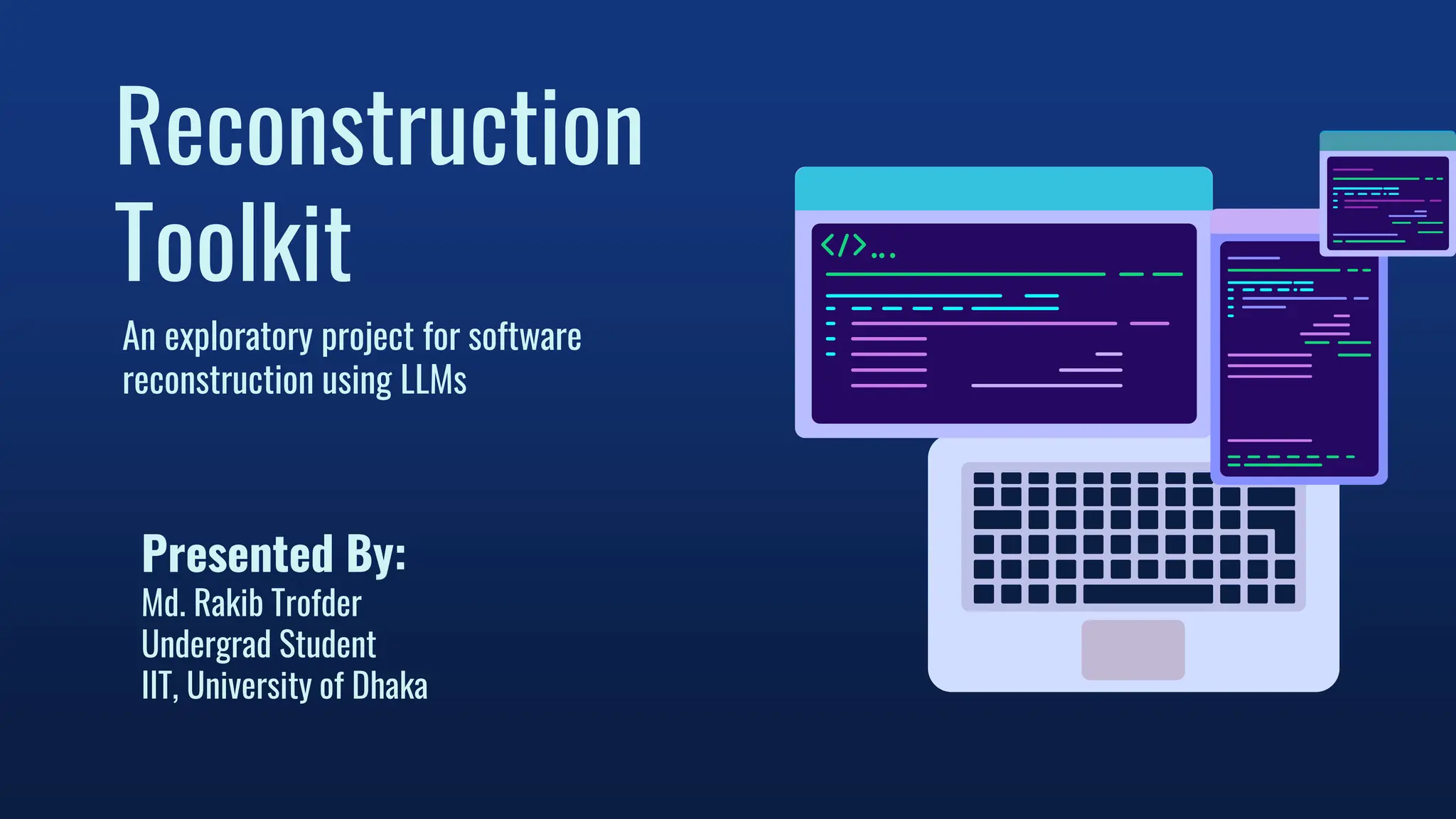 Software System Reconstruction Using Large Language Model Pptx Web Development Internet