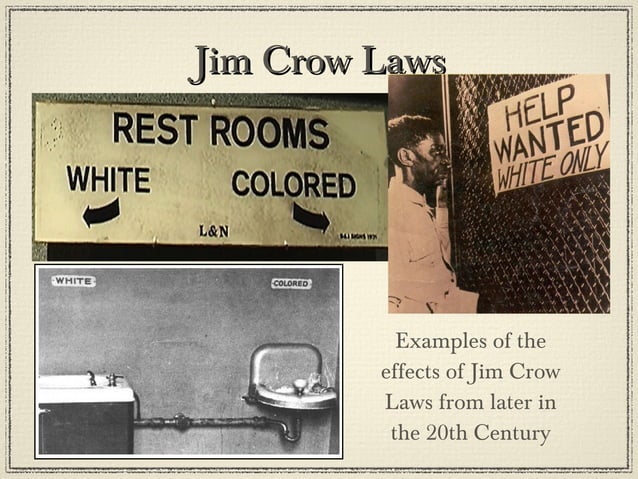 Reconstruction unit lesson 4 - jim crow laws - power point | PPT