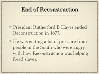 Reconstruction unit lesson 4 - jim crow laws - power point | PPT