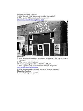 Reconstruction Webquest | DOC