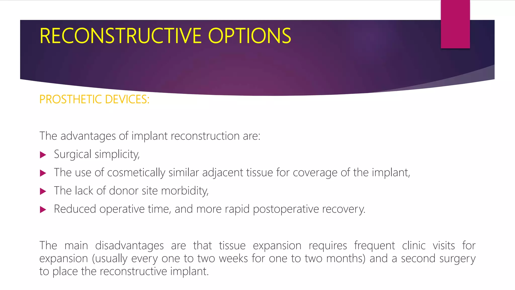 Reconstructive breast surgery | PPTX