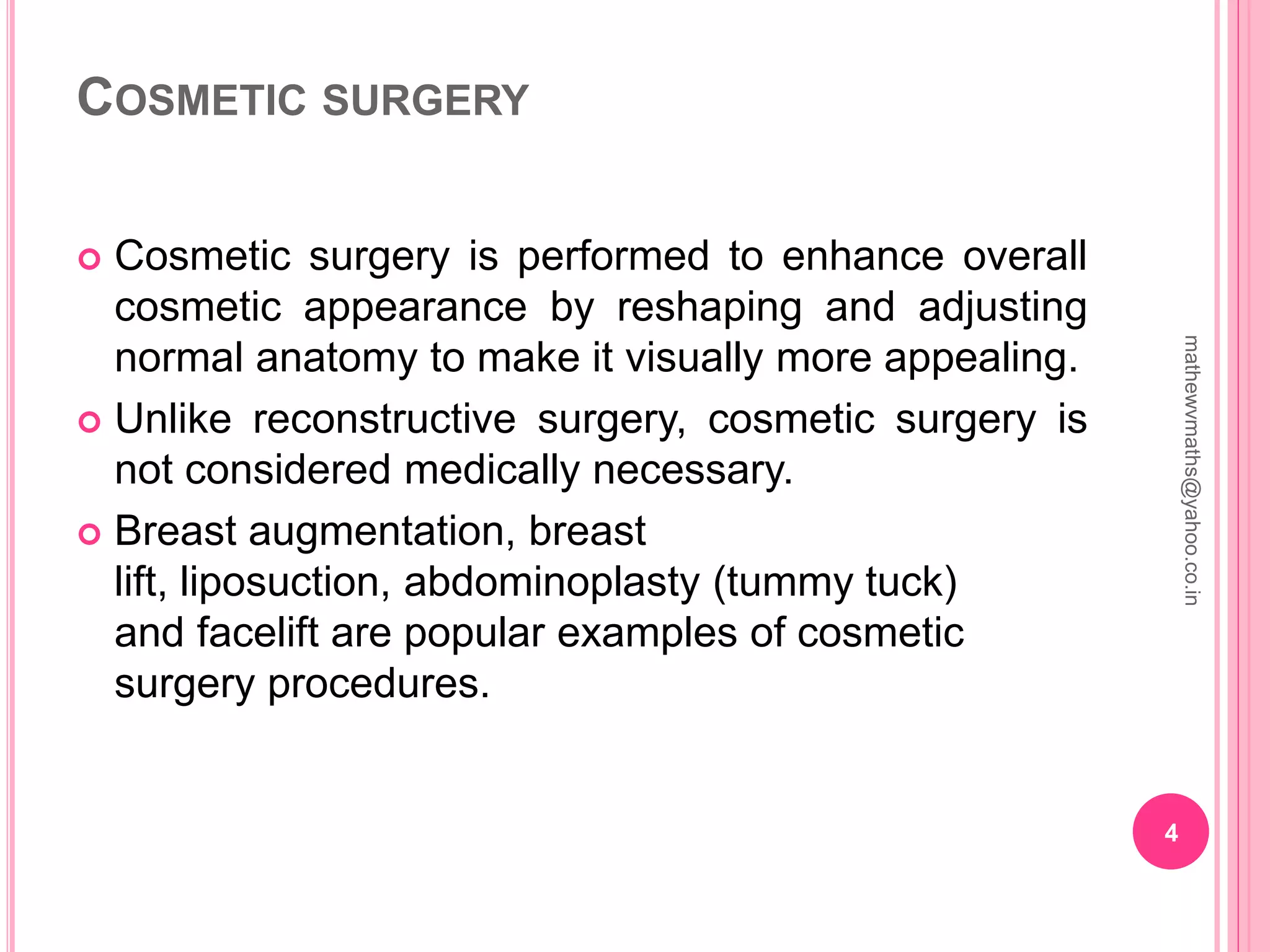 Reconstructive surgery | PPTX