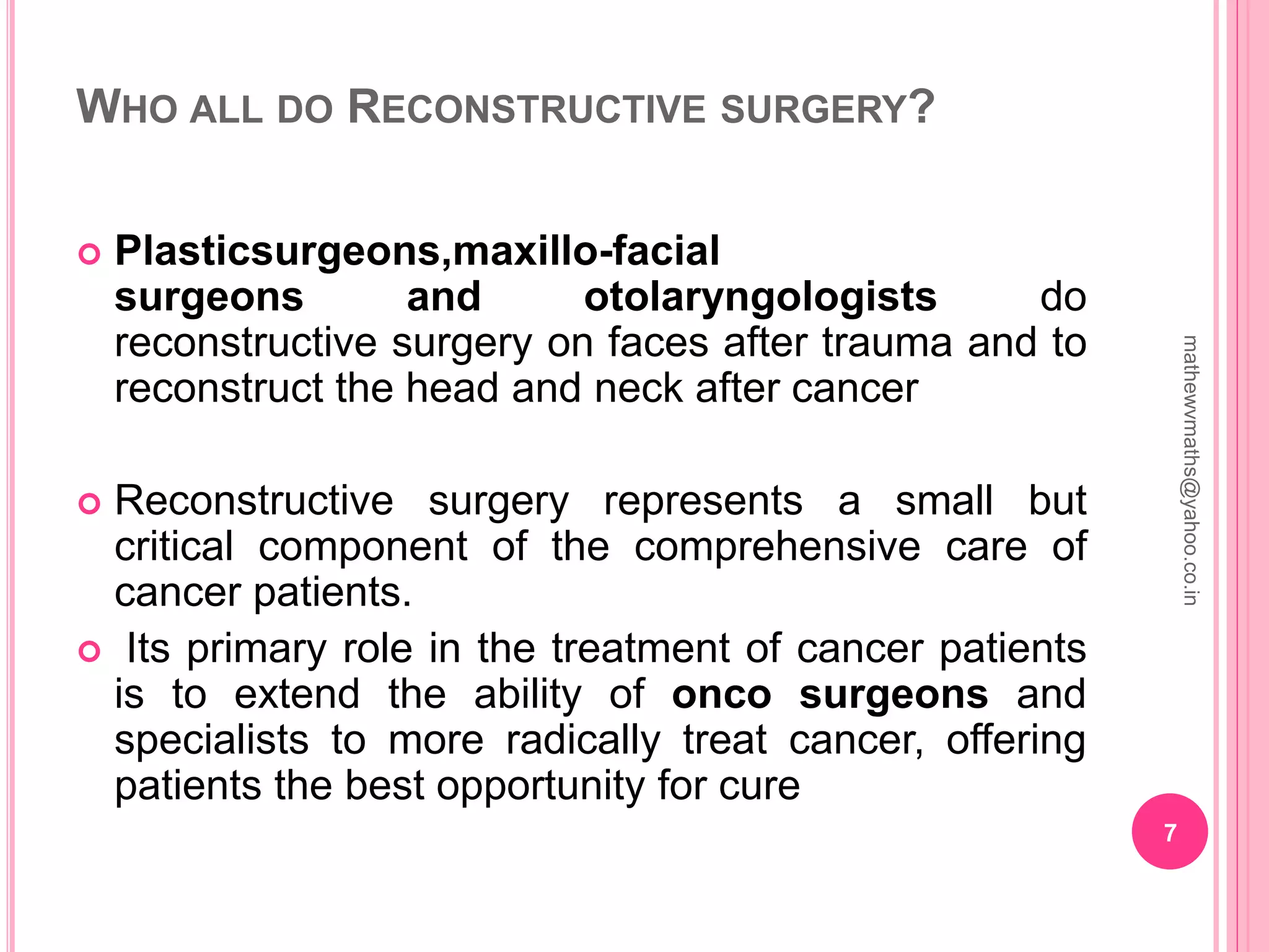 Reconstructive surgery | PPTX