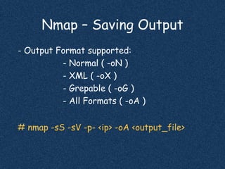 Recon with Nmap | PPTX
