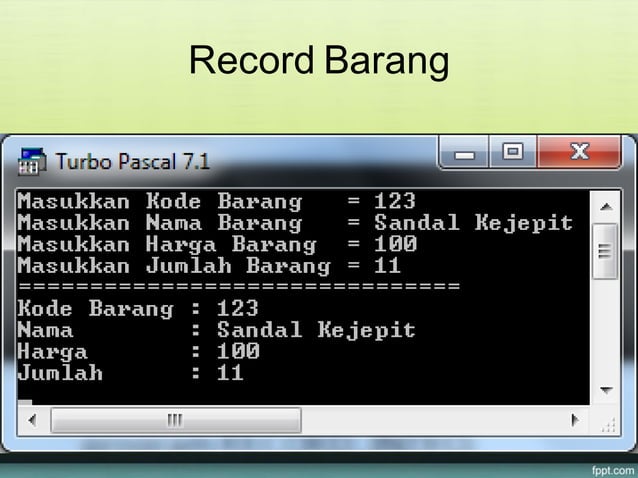 Algoritma Record | PPT