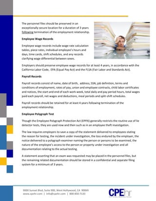 Employment Record-Keeping Best Practices | PDF