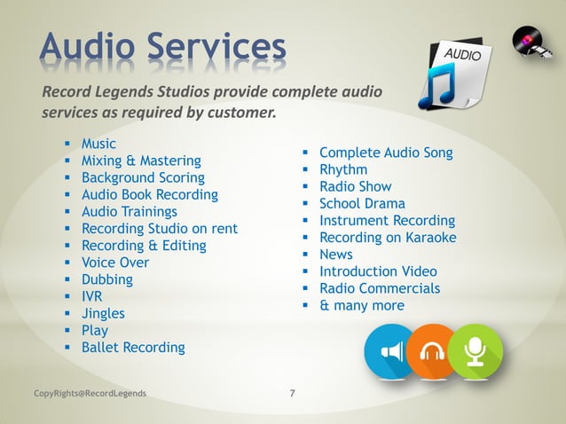 Record Legends Studios profile | PPT | Free Download