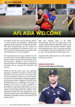 2023 AFL Asian Championships Record | PDF