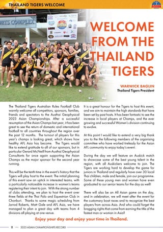 2023 AFL Asian Championships Record | PDF