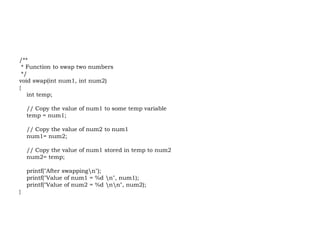SIMPLE C PROGRAMS - SARASWATHI RAMALINGAM | PPT