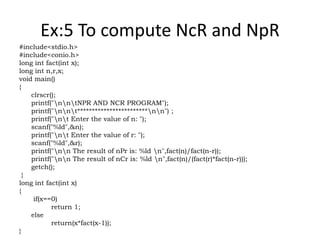 SIMPLE C PROGRAMS - SARASWATHI RAMALINGAM | PPT