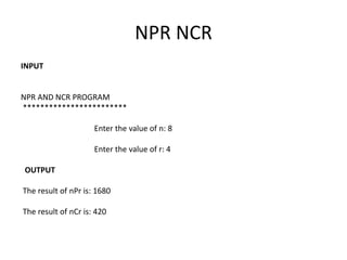 SIMPLE C PROGRAMS - SARASWATHI RAMALINGAM | PPT