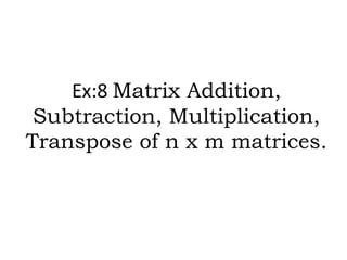 C PROGRAMS - SARASWATHI RAMALINGAM | PPTX