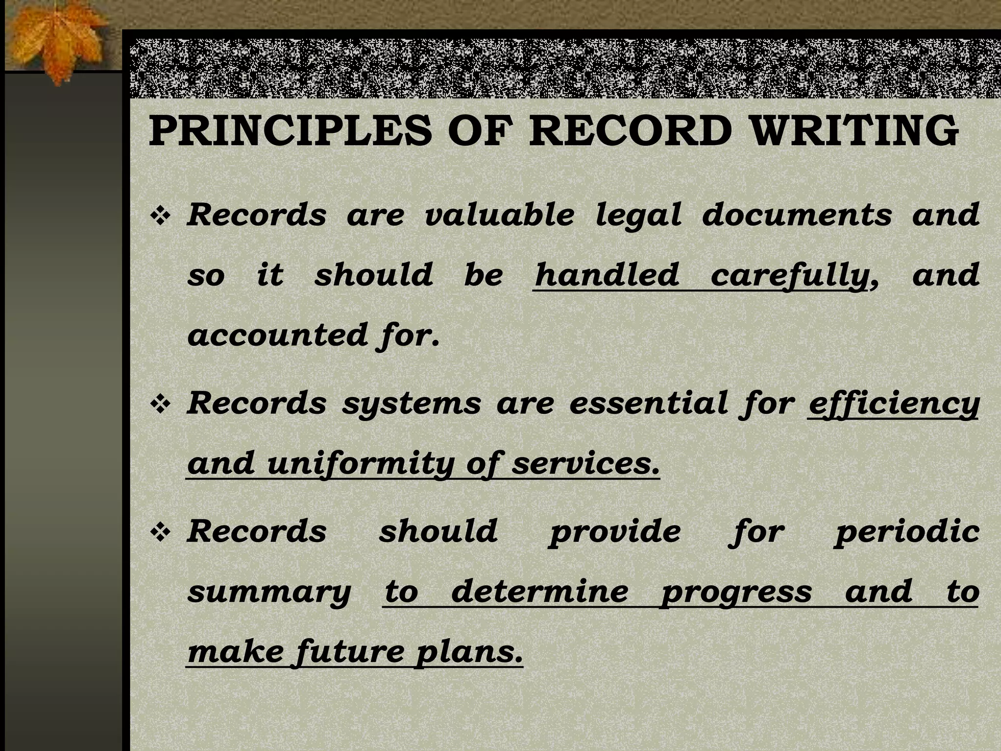 Record and Report | PPSX